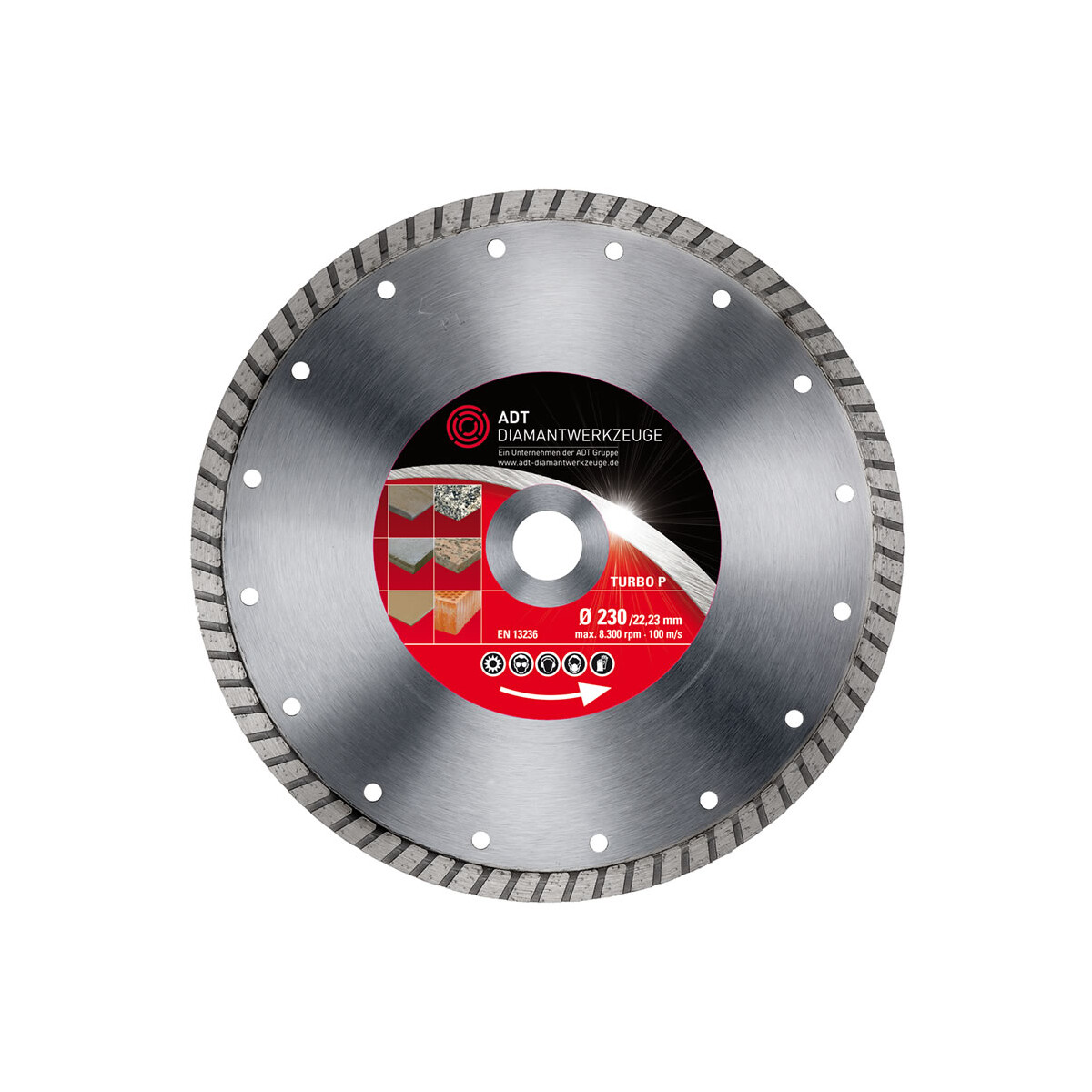 Diamond cutting disc Turbo P Premium / dry cut / Ø 230 mm / spezial size